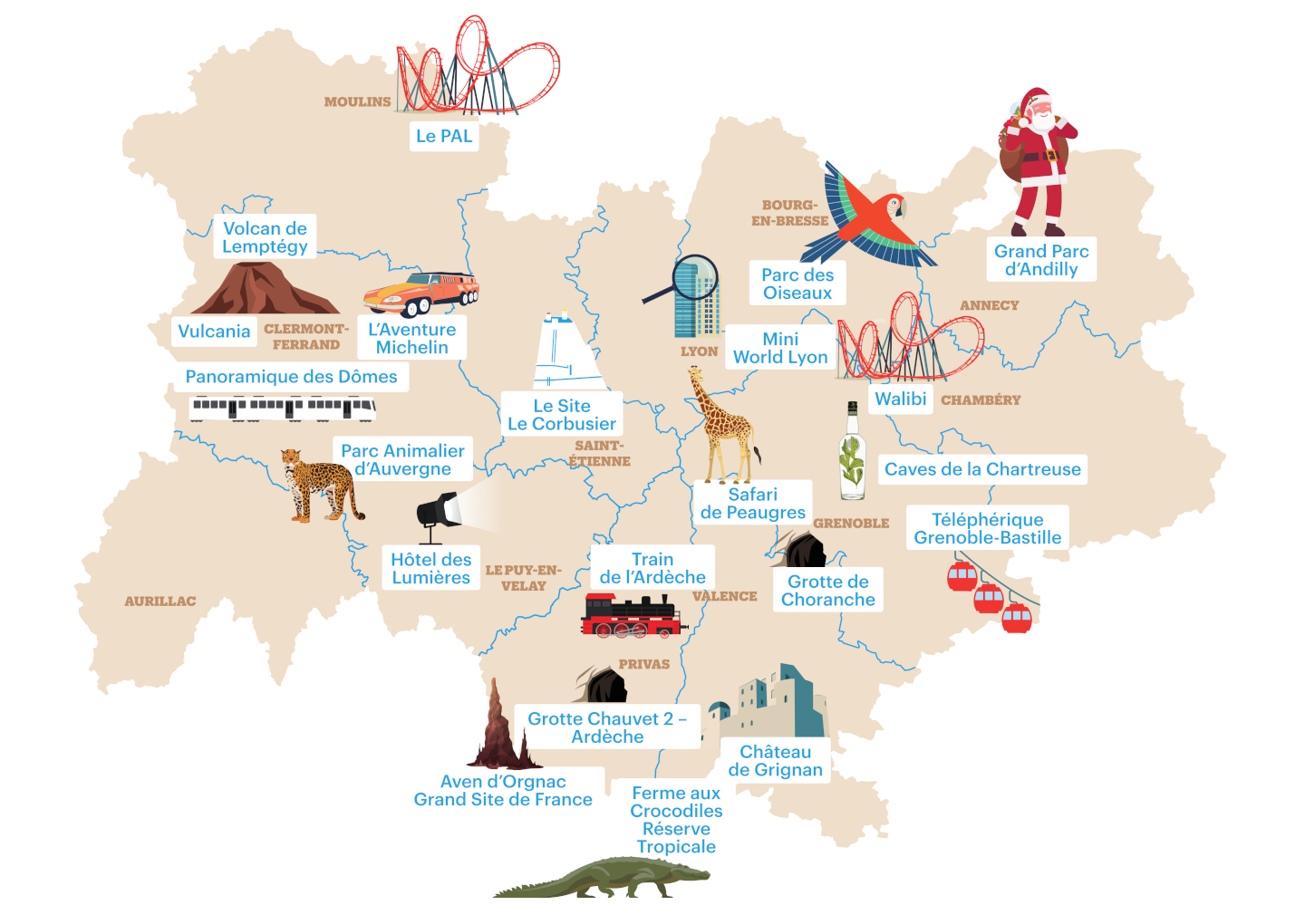 Voyage au cœur d’Auvergne-Rhône-Alpes : les « Sites Touristiques ...